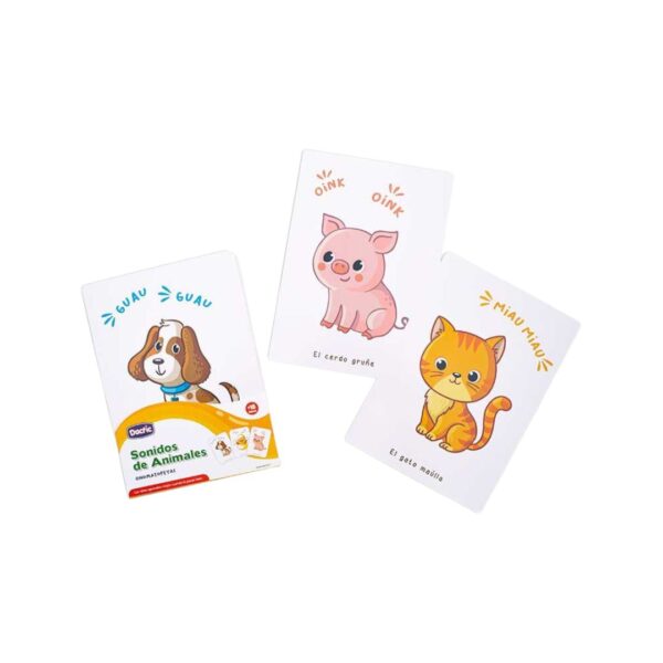 Flashcards Mis Primeros Sonidos de Animales de Onomatopeyas | Wonder Toys